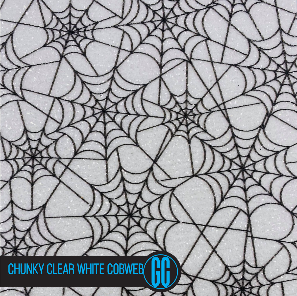 BLACK FRIDAY - A4 Size Clear White Glitter with Cobweb Pattern Glitter ...